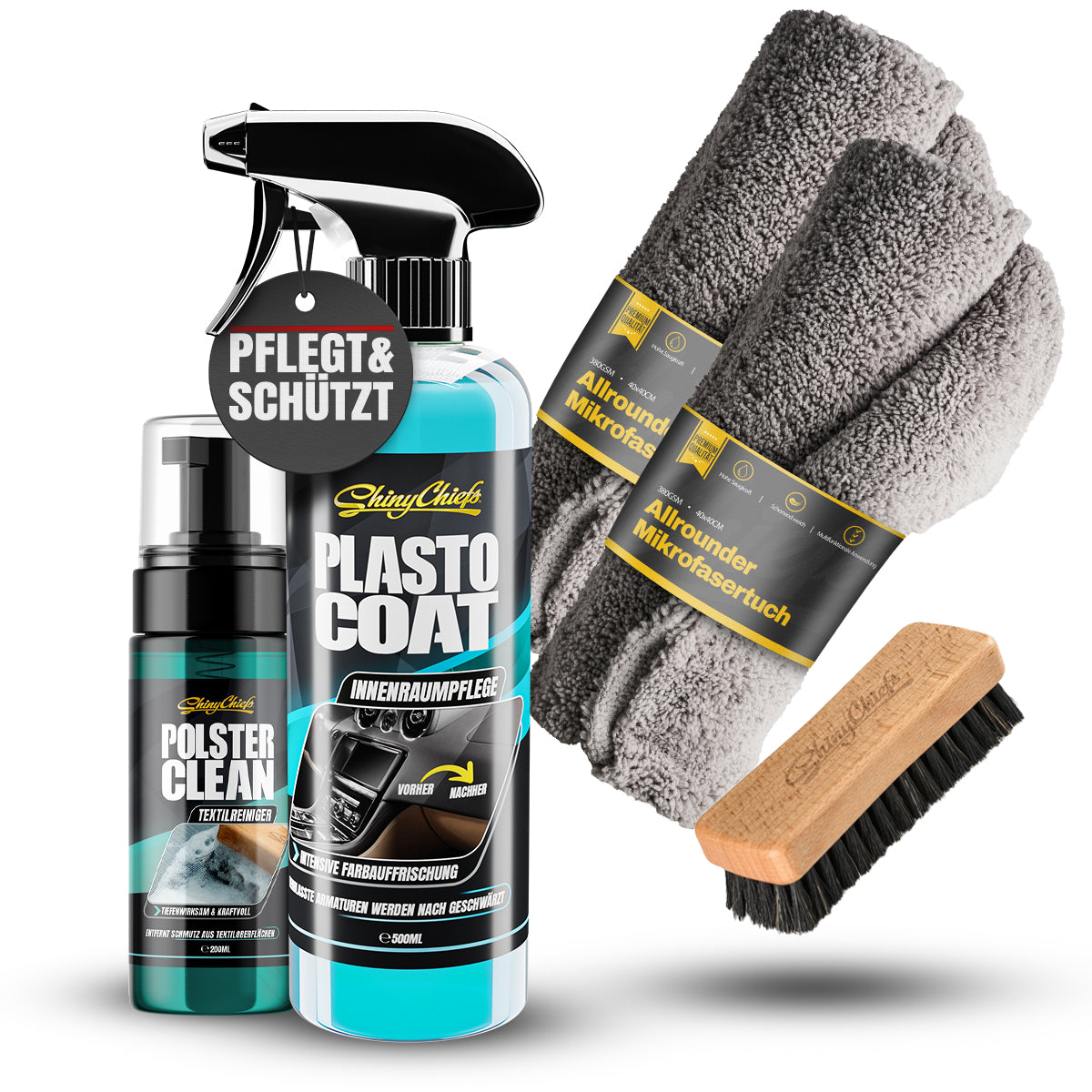 POLSTER CLEAN - TEXTILREINIGER + PLASTO COAT SET